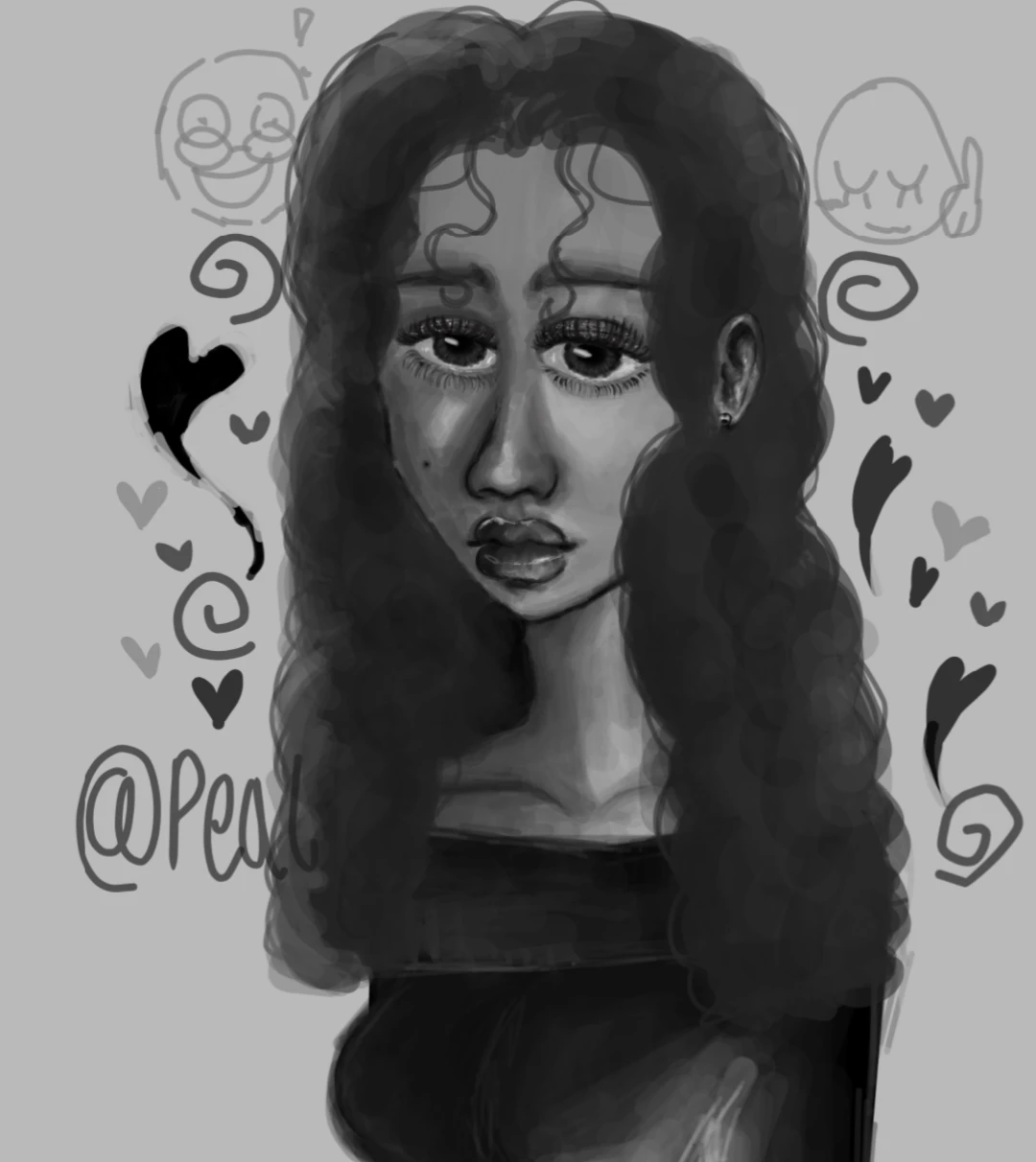 Leah (oc) as greyscale | Gallery | HelloPaint