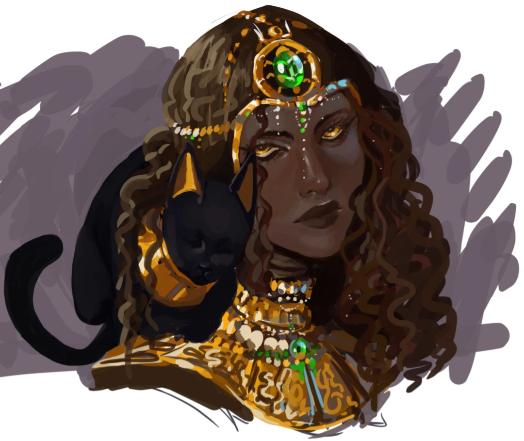 she and her cat | Gallery | HelloPaint